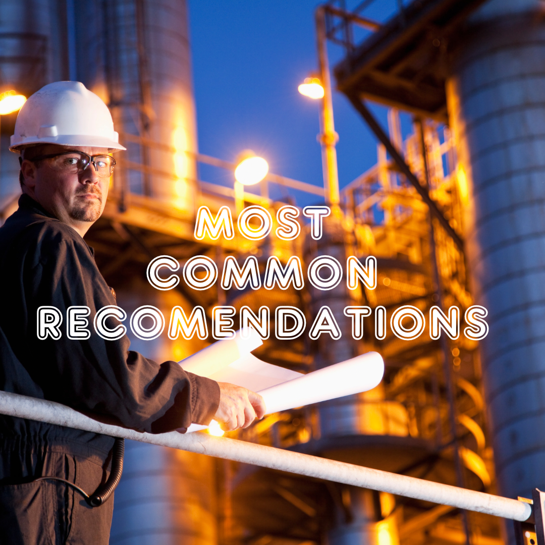 The most common risk recommendations for Chemical Manufacturers ...